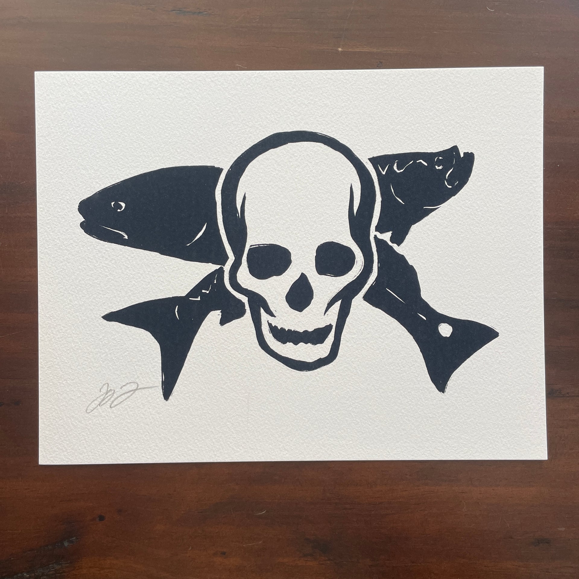 Redfish Skeleton Drawing